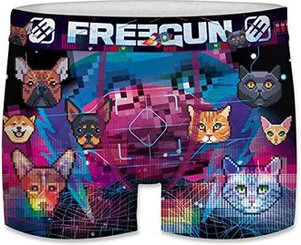 Freegun Boxer Homme Anti-Transpirant, Calecon Homme, sans Déformation, Léger, Violet, Bleu, Orange, Blanc Taille S