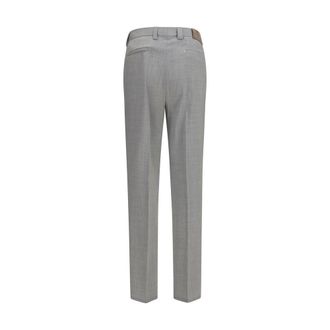 Brunello Cucinelli Merino Wool Trousers - Gray