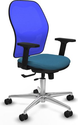 Piqueras y Crespo Arbeitscomputerstuhl mit 2D-Armen, h&ouml;henverstellbare Lendenwirbelst&uuml;tze, ausgestattet mit Syncro/Traslack und eingespritztem Schaum. Mit Rollen von 65