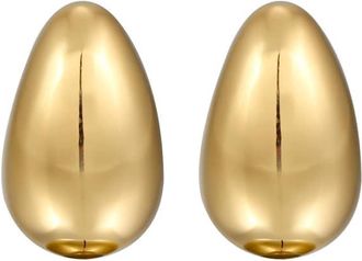 Elli Boucles doreilles gouttes épaisses en argent massif 925 plaqué or - Doré