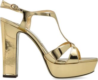 Jimmy Choo London Femme, Chaussures, Jaune, Taille: 37 1/2 EU Kesia 120 Platform Sandales