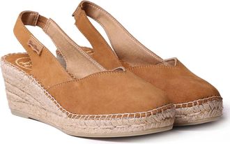 Toni Pons Keil-Espadrille f&uuml;r Damen aus Wildleder - Betty-A - Cuero, 34 EU