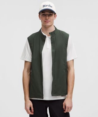 lululemon Veste sans manches de golf zipp&eacute;e coupe-vent pour Hommes - Vert - Taille 2XL