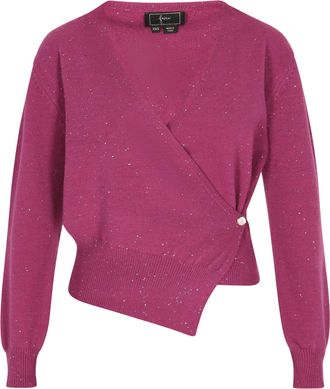 Faina Strickjacke Damen dunkelrosa