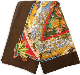 Hermès foulard Tropiques de Paradis (2010-2025) - Marron