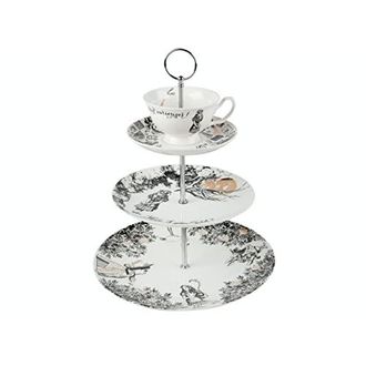 V&A shop Alice Au Pays Des Merveilles Ensemble De Gâteaux Sur Pied À 3 Étages, Ensemble De Gâteaux Sur Pied, Coffret Cadeau