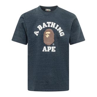 A Bathing Ape College Tee - - Tops - Herren - Blau - S
