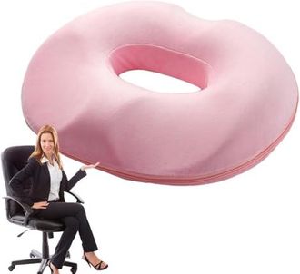 Generic Coussin de beignet, beignet assis - Coussin de si&egrave;ge confortable en forme de beignet creux | Coussin de soutien orthop&eacute;dique portatif de coussin dorei