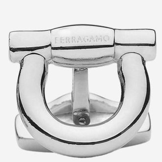 Ferragamo Brass Hook Cufflinks - Silver