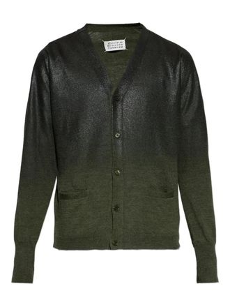 Maison Margiela Gerippter Cardigan - Gr&uuml;n