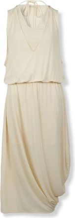 Christophe Lemaire Femme, Robes, Beige, Taille: 40 FR Double Layer Drape Dress