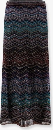 Missoni Viscose skirt with laminated chevron pattern - MISSONI - gender_Woman
