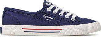 Pepe Jeans London Sneakers aus Stoff Brady W Basic PLS31287 Dunkelblau