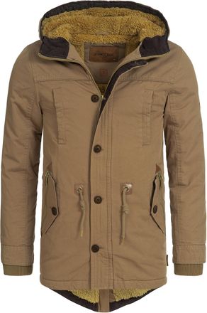 Indicode Herren Barge Winterjacke m. Kapuze & Teddyfutter | Winterparka Herrenjacke Parka Cub, XL