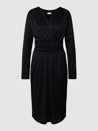Milano Knielanges Kleid in Wickel-Optik
