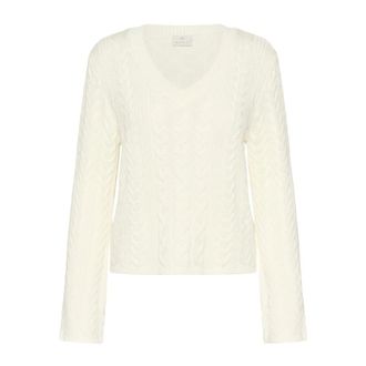 Kaffe V-Ausschnitt Strickware - - Knitwear - Damen - Wei&szlig; - L