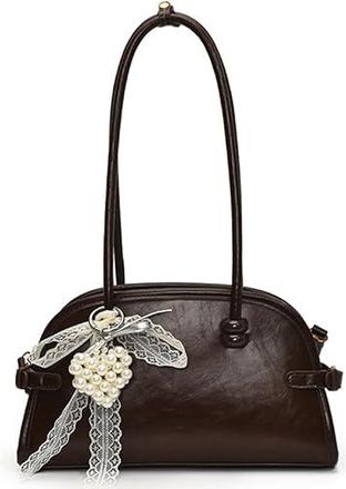 Generic Sac à main à bandoulière avec pendentif, sac fourre-tout décontracté avec décoration sous les bras pour femme, travail, quotidien, voyage, café, 11.42