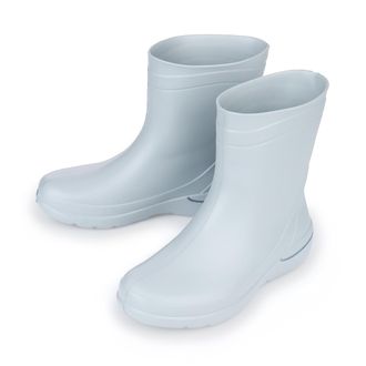 Estro & Luminara Regenstiefel Damen Gummistiefel Halbhoch - Gummistiefel Halbhoch Damen Regenschuhe Gummistiefeletten Regenstiefeletten CR01 (41 EU, Grau)