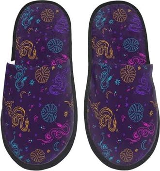 Generic Pantoufles Unisexes Imprim&eacute; Serpent Color&eacute; Chaussons Lavable Automne Hiver Pantoufles Pour Invit&eacute;s, Pour Femmes, F&ecirc;te, Hommes, M