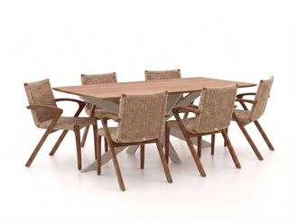 Bellagio la vita attrattiva Bellagio Tredozio/Furato 220 cm Gartenm&ouml;bel-Set 7-teilig