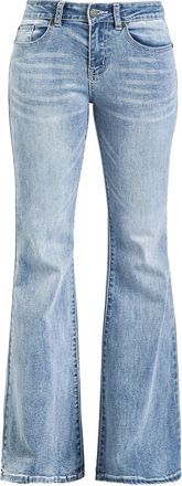 RED by EMP Damen hellblaue Bootcut Jeans mit Schlag und Leichter Waschung W32L34