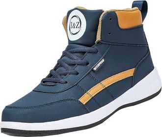 Generic Baskets de marche pour homme - Chaussures de randonn&eacute;e haut de gamme - Soutien de la vo&ucirc;te plantaire - Lacets - Noir - Bout large - Confortable - Poly