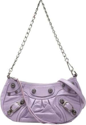 Balenciaga Sac Mini Le Cagole Pre-owned - Femme - Pre-owned - Violet - Taille: ONE Size