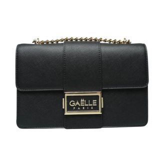 Ga&euml;lle Paris Femme, Sacs, Noir, Taille: ONE Size Sac Bandouli&egrave;re avec Cha&icirc;ne et Logo M&eacute;tallique