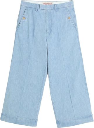 Valentino Garavani Homme, Jeans, Bleu, Taille: M Pantalon en denim &agrave; revers