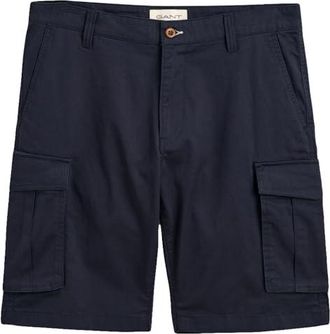 GANT Short Cargo en sergé détendu, Marine, 48 Homme