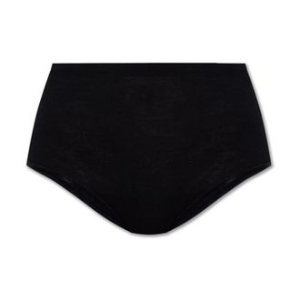 Hanro Femme, Sous-v&ecirc;tements, Noir, Taille: 42 FR Culottes Maxi en Laine et Soie