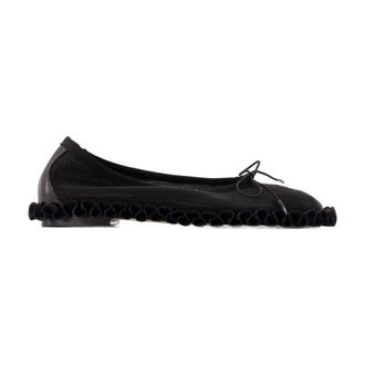 Simone Rocha Womens Tutu Frill Ballet Flat Black Others
