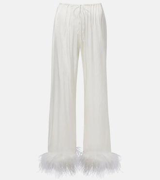 Os&eacute;ree Os&eacute;ree Pantalon ample Bridal en satin