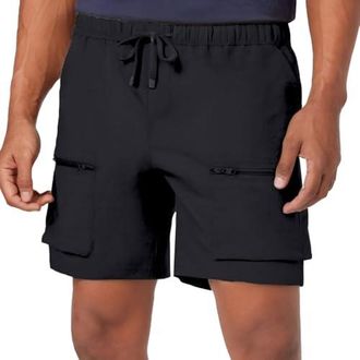 Generic Pantalon cargo pour homme - Couleur unie - Fermeture &eacute;clair - Double poche - Style d&eacute;contract&eacute; - Confortable - 2026, Noir, 3XL