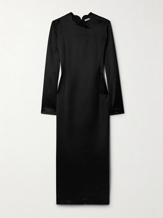 The Row Mitzi Maxikleid Aus Einer Seidenmischung - Schwarz