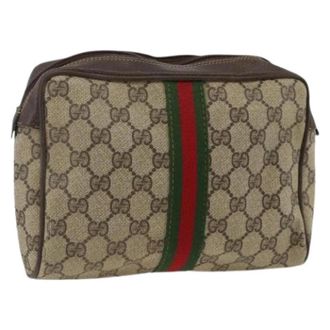 Gucci Pre-owned Vintage GG Canvas PVC Leder Clutch - - Pre-owned - Damen - Mehrfarbig - ONE SIZE