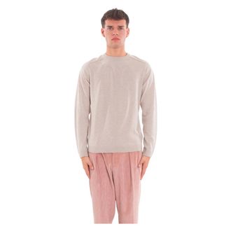 Daniele Fiesoli Leichter Kaschmir-Pullover mit Sattelschultern - - Knitwear - Herren - Beige - 2XL