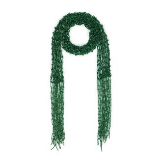 Dries Van Noten Collier foulard cascade de perles - Femme - Accessoires - Vert - Taille: ONE Size
