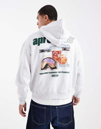 Cotton On Sweat &agrave; capuche coupe carr&eacute;e &agrave; motif - Sport chin&eacute;-Gris