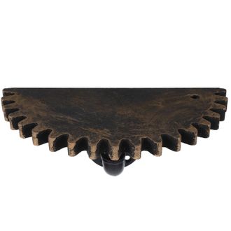 BESPORTBLE HOODANCOS Industrielles Schwebendes Eckregal aus Eisen mit Vintage Wasserrohr und Zahnr&auml;dern Rustikales Wandregal f&uuml;r Badezimmer und Landhausdeko Wand