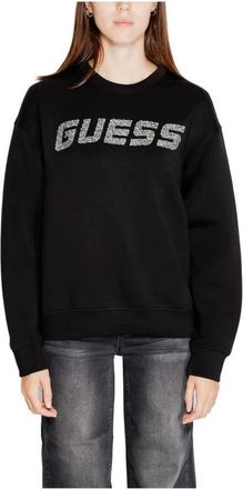 Guess SweaT-shirt &agrave; logo strass - Femme - Sweatshirts et sweats &agrave; capuche - Noir - Taille: 36 FR