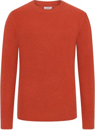 Tom Rusborg Softer Rundhalspullover aus einem Merinowolle-Kaschmir-Mix in