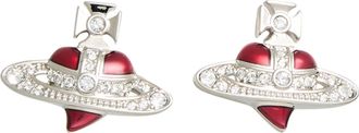 Vivienne Westwood NEW DIAMANTE HEART EARRINGS