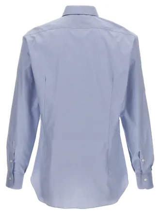 Barba Textured Cotton Shirt - Blue