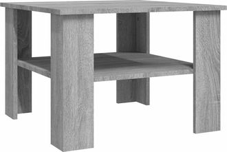 Generic vidaXL Couchtisch Beistelltisch Wohnzimmertisch Sofatisch Teetisch Kaffeetisch Tisch Wohnzimmer Grau Sonoma 60x60x42cm Holzwerkstoff