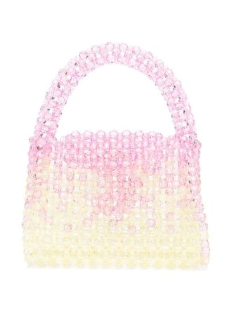 Germanier sac à main à ornements de perles - Rose