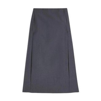 Jil Sander Wollmischung A-Linien-Midi-Rock - - Skirts - Damen - Grau - XL