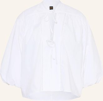 HUGO BOSS Blusenshirt Bales Mit 3/4-Arm weiss
