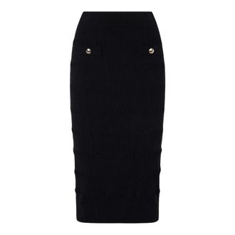 Liu Jo Knit Midi Skirt - - Skirts - Damen - Schwarzk - XL