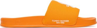 Tommy Hilfiger Pantoletten Tommy Hilfiger Logo Embroidery CanvasFM0FM05858 Orange